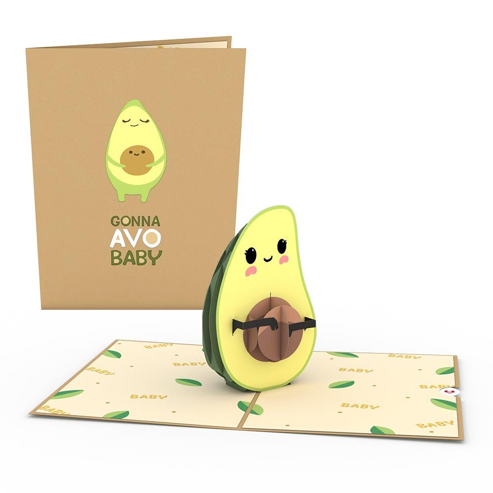 Lovepop® - Avocado-Baby-Karte 3D Pop-Up Karte Baby Grußkarte