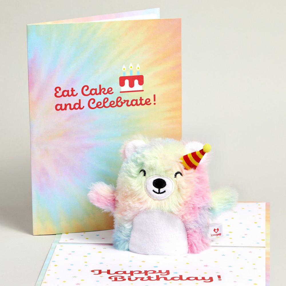Lovepop® Plüsch-Pop - Eat Cake & Celebrate Geburtstag 3D Pop-Up Karte ...